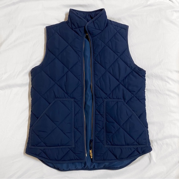 J. Crew | Jackets & Coats | Jcrew Navy Blue Puffer Vest | Poshmark